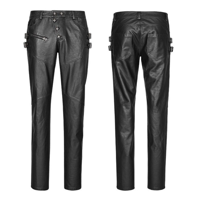 Punk Rave Leather Pants - CyberPunk Clothing