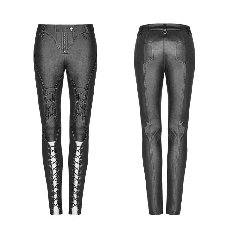 Punk Rave Leather Pants - CyberPunk Clothing