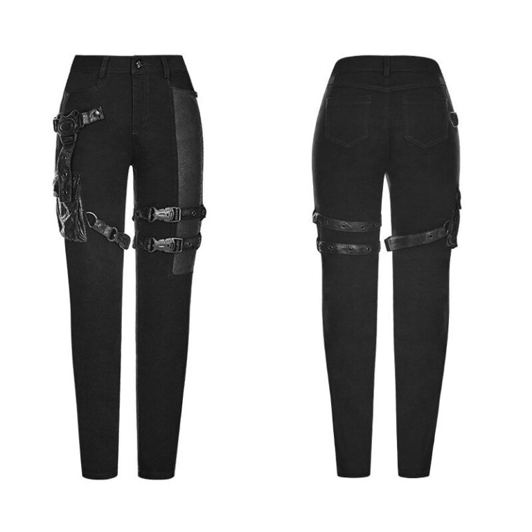Punk Rave Leather Pants - CyberPunk Clothing